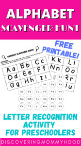 Alphabet Scavenger Hunt - Discovering Mommyhood