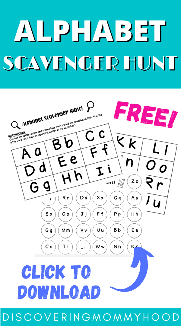 Alphabet Scavenger Hunt - Discovering Mommyhood