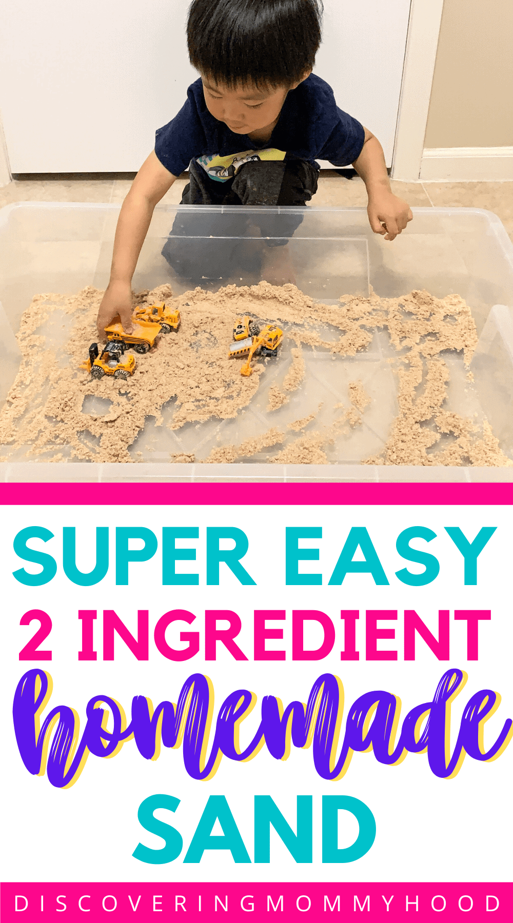 2 Ingredient Homemade Sand Discovering Mommyhood