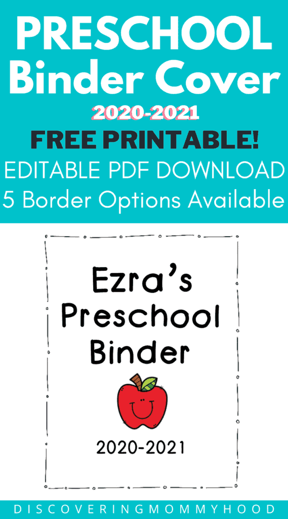 Homeschool Preschool: FREE Binder Covers! - Discovering Mommyhood