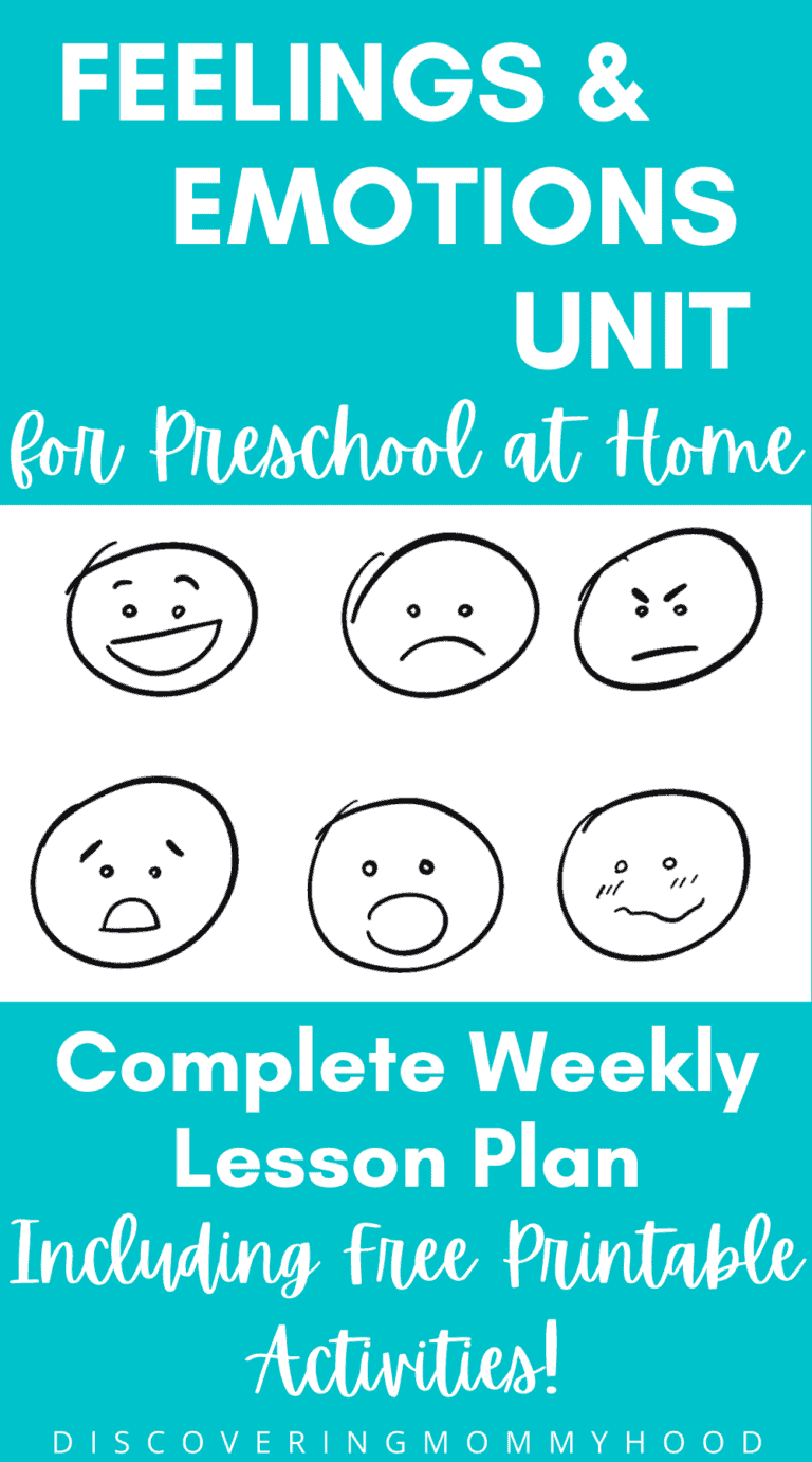 Feelings and Emotions Unit for Preschool - Discovering Mommyhood