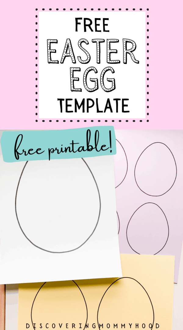 Free Printable Paper Easter Egg Template - Discovering Mommyhood