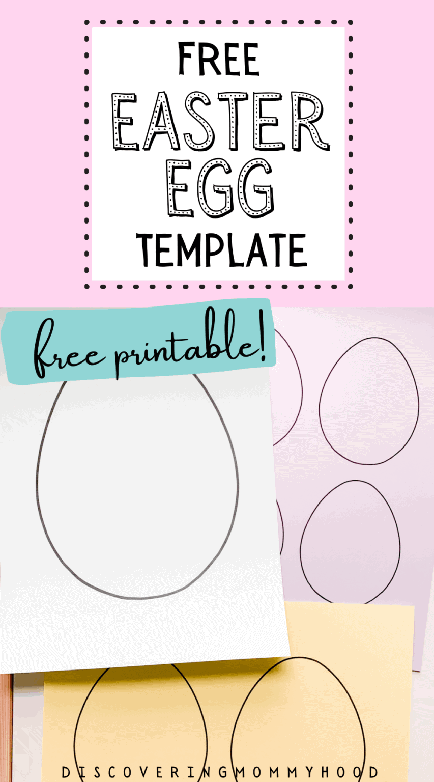 Free Printable Paper Easter Egg Template - Discovering Mommyhood