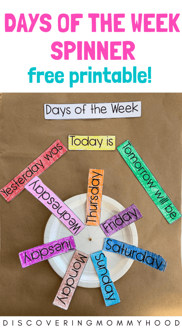 Days of the Week Preschool Unit Plan - Discovering Mommyhood