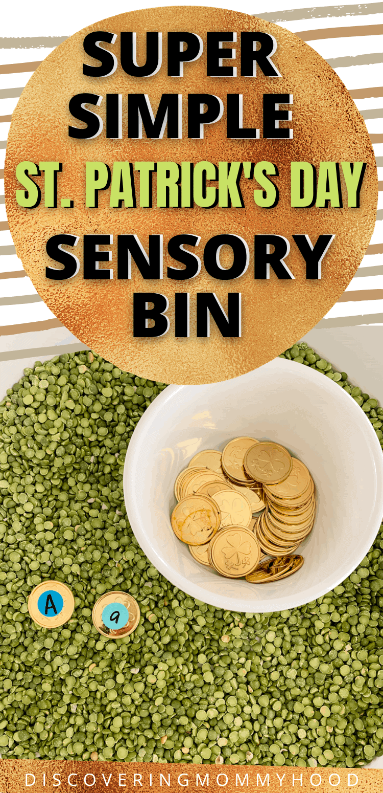 St. Patrick's Day Sensory Bin for Preschoolers - Discovering Mommyhood