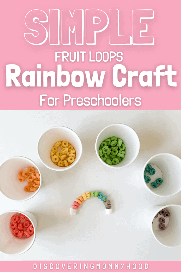 Fruit Loops Rainbow Craft for Preschoolers - Discovering Mommyhood