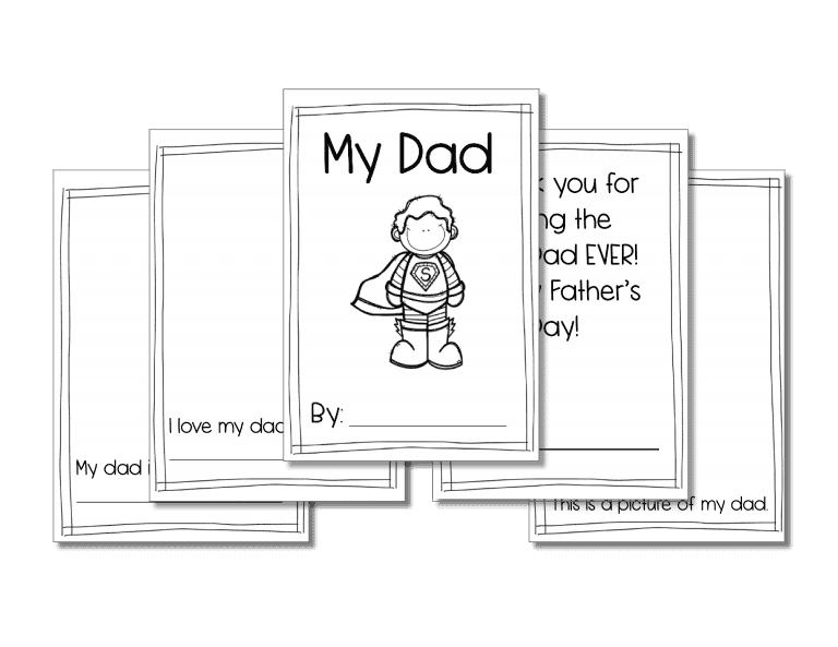 Father's Day Printable Free "My Dad" Booklet for Preschoolers ...