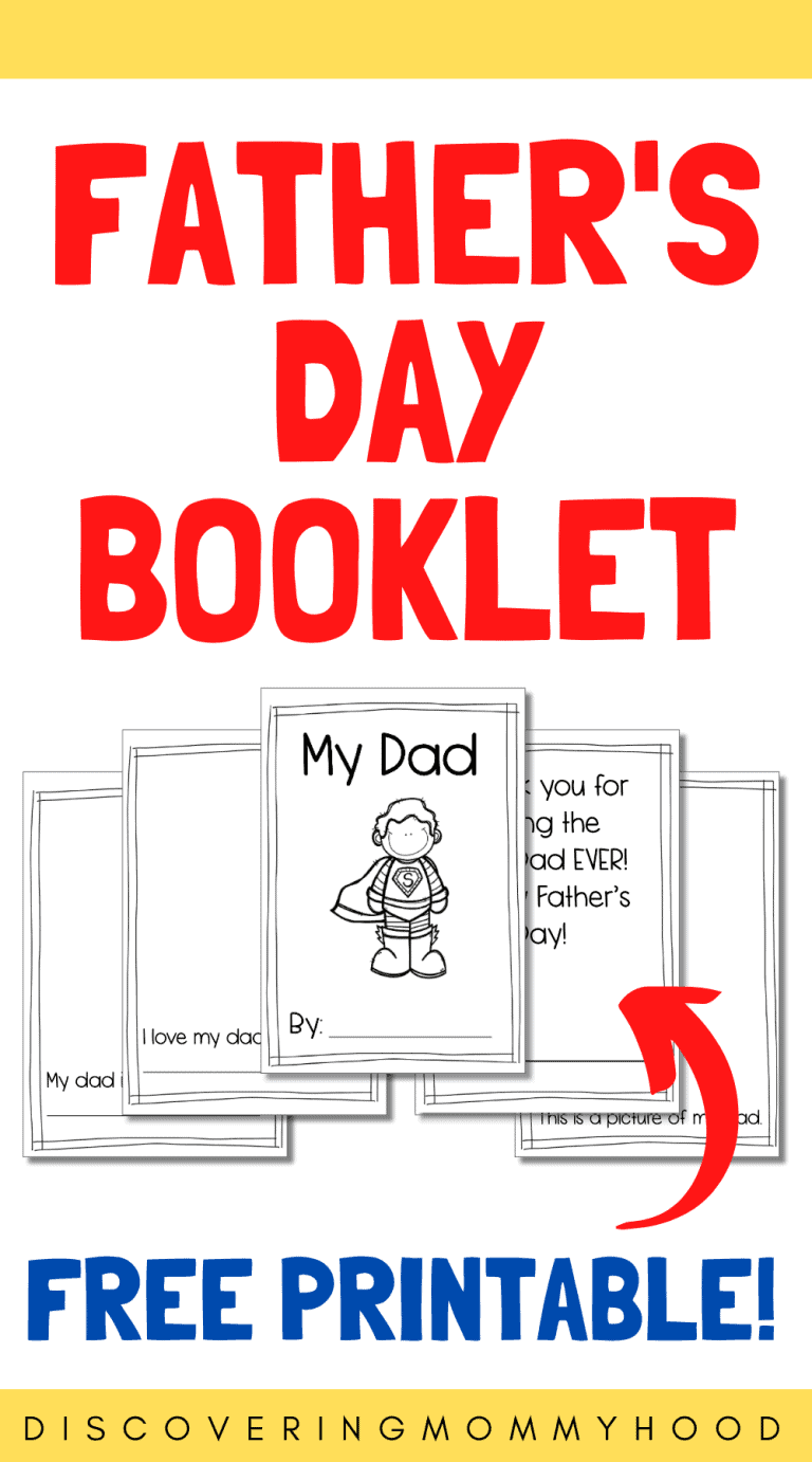 Father's Day Printable Free "My Dad" Booklet for Preschoolers ...